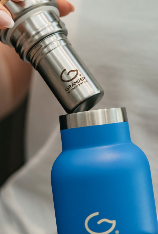 GRANDER® Water Revitalising Flask – Stainless Steel Thermos Bottle ...