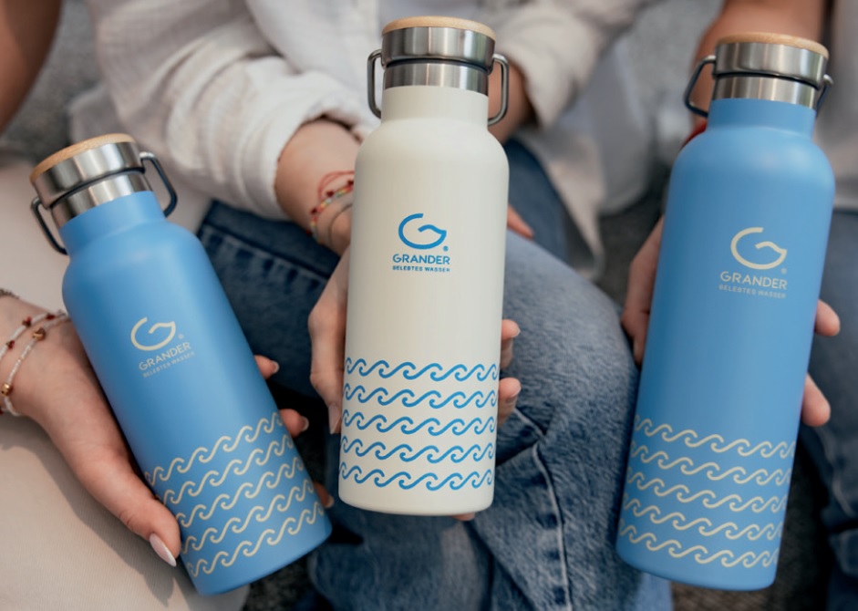 GRANDER® Water Revitalising Flask – Stainless Steel Thermos Bottle ...